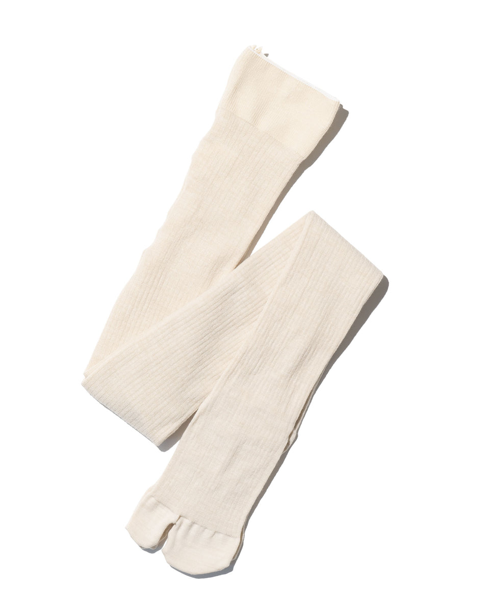 wool wide ribbed tabi tights | MARCOMONDE（マルコモンド）公式通販 – THINGS WE LOVE